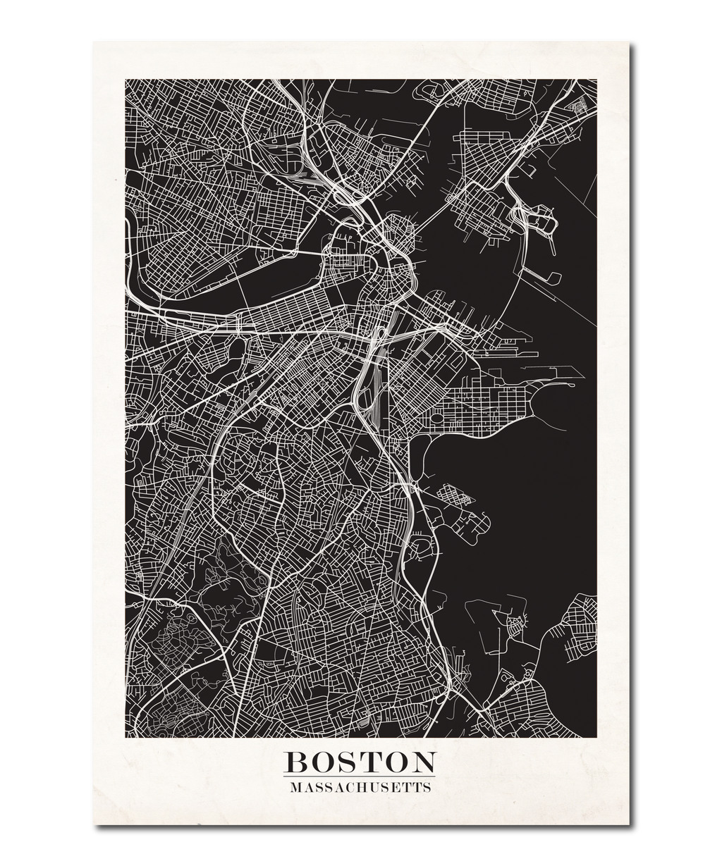 Boston Map Design – STUDIO MAXE