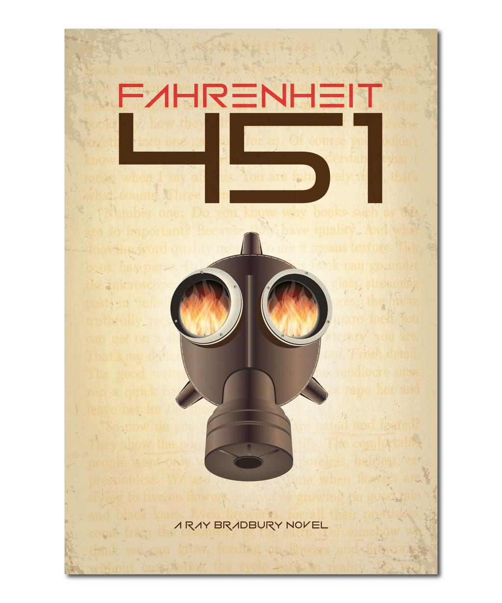 Original Print Reinterpretation of the classic novel, "Fahrenheit 451 ...