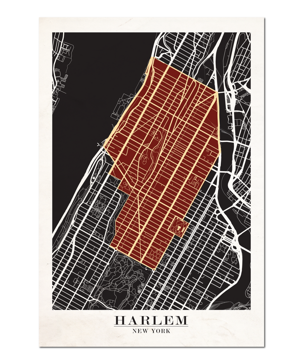 Harlem, New York Map Design – STUDIO MAXE
